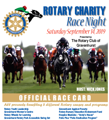 BET YOU'LL HAVE FUN AT ROTARY 'RACE NIGHT' SEPT. 14 - Muskoka Today