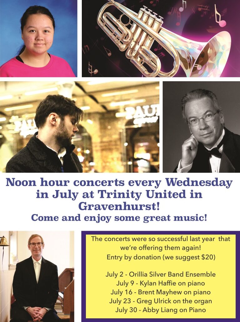 TUC NOON CONCERTS RESUME WEDNESDAY IN GRAVENHURST WITH ORILLIA SILVER ...